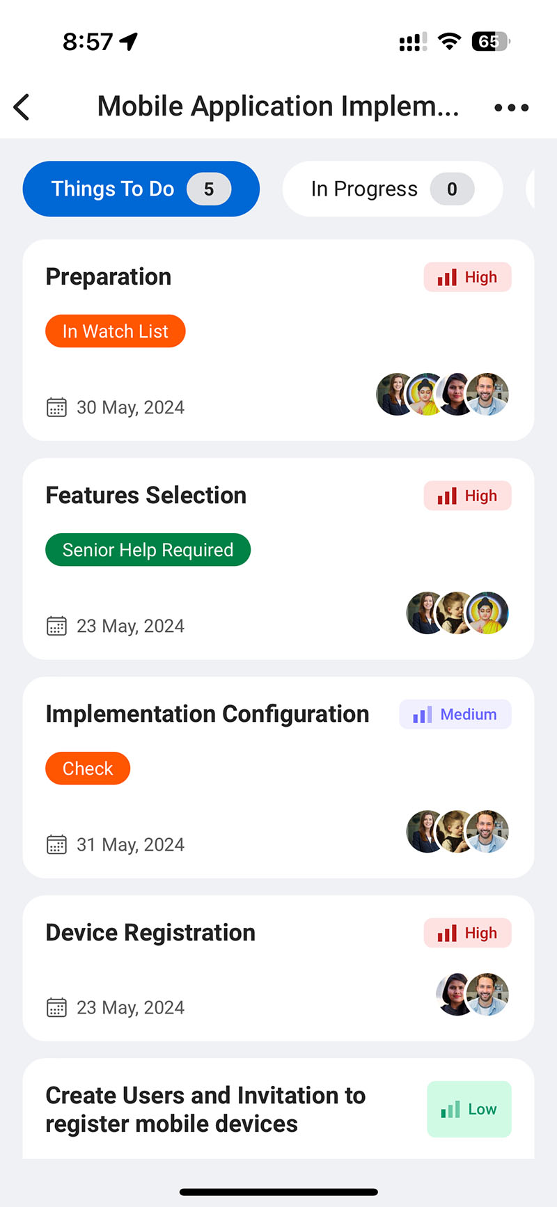Task Management is now available in Mobile App
